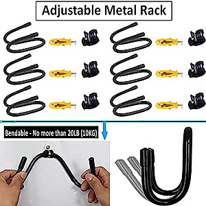 Pmsanzay Wall Mounted Wine Rack Wine Bottle Rack Holder Storage Organizer with Rubber Protection（No Scratches）- Home & Kitchen Décor - Pack of 6