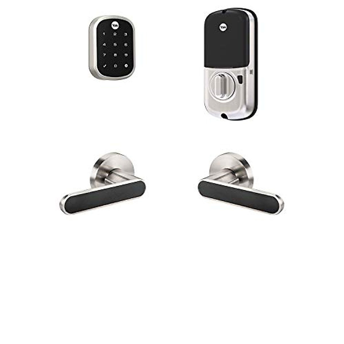 Yale Security B-YRD256-ZW-KCB-619 Yale Assure Lock SL with Z-Wave with Kincaid BK Works with Ring Alarm, Smartthings, and Wink Smart Touchscreen Deadbolt with Matching Lever, Key-Free, Satin Nickel