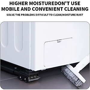 Baisiky Furniture Dolly Mobile Roller, Extendable Appliance Rollers Mobile Washing Machine Base, Fridge Stand Moving Cart for Washing Machines, Refrigerators(Black)