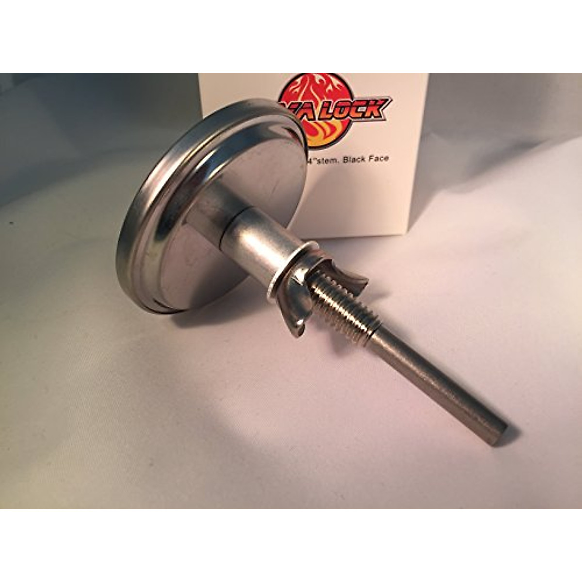 LavaLock® BBQ Temperature Gauge Charcoal Grill Pit Thermometer Fahrenheit Black Smoker Barbeque 2-3/8 face