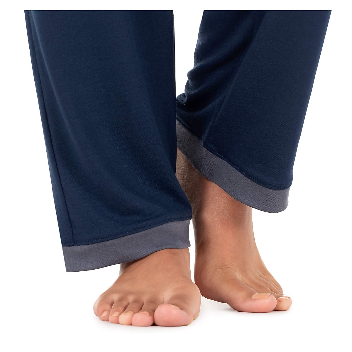 Fruit of the Loom womens Short Sleeve Tee and Pant 2 Piece Sleep Pajama Set, Midnight Blue, Large US