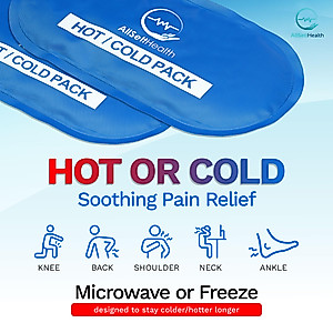 Reusable Hot and Cold Gel Ice Packs for Injuries | Cold Compress, Ice Pack, Gel Ice Packs, Cold Packs for Injuries, 10.5" x 5" | 4 Pack