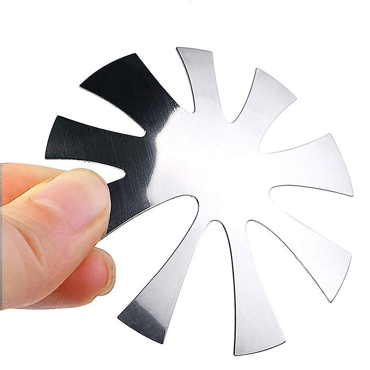 Silver Acrylic French Nails Nail Cutter Almond Shape Tips Manicure Edge Trimmer Pro 9 Size Easy French Smile Cut V Line Easy French Cutter Nail Art Tool Kit Acrylic Nail Tools
