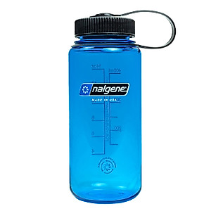 Nalgene Sustain Tritan BPA-Free Water Bottle Made with Material Derived from 50% Plastic Waste, 16 OZ, Wide Mouth, Slate Blue