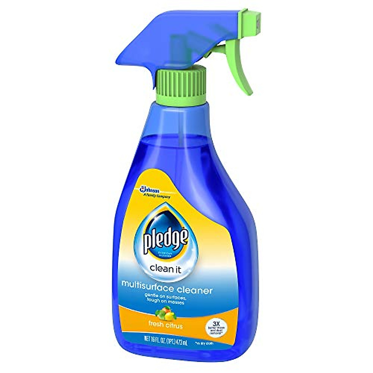 Pledge Multisurface Cleaner Trigger Spray, Fresh Citrus - Electronic, Stainless Steel & Glass Cleaner (1 Trigger Spray), 16 oz