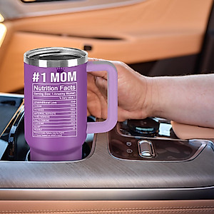 Best Mom Ever Cups 40Oz with Handle, Mom Birthday Gifts, Best Mom Ever Gifts, Gifts for Mom from Daughter Son, Best Mom Coffee Travel Mug, Christmas Mothers Day Drinking Cup for Mom, Mama, New Mom