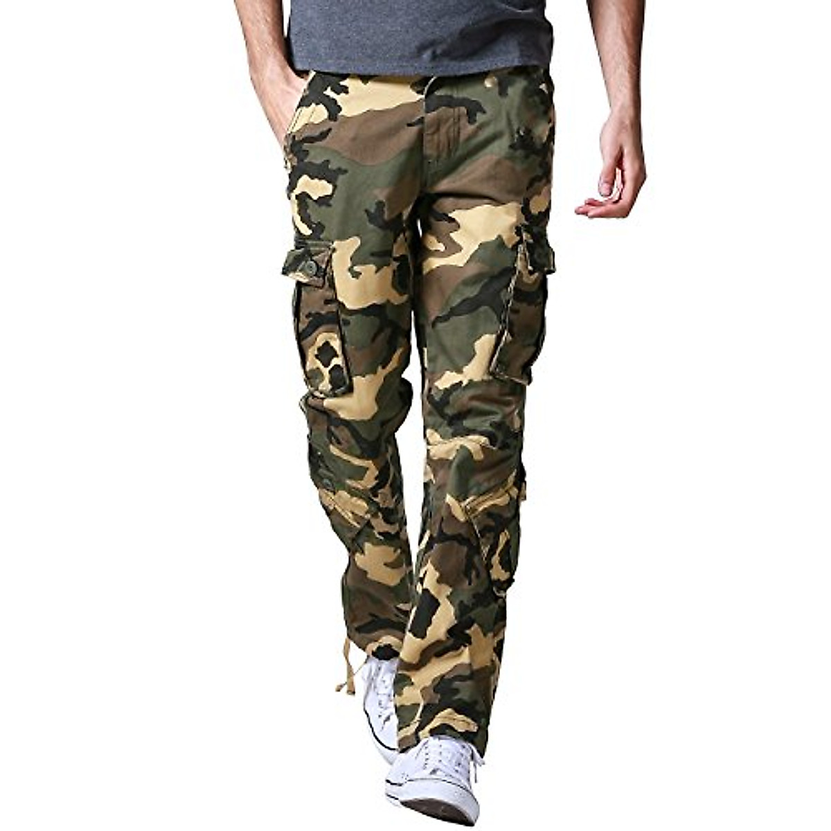 Match Men's Wild Cargo Pants(28,Khaki camo)