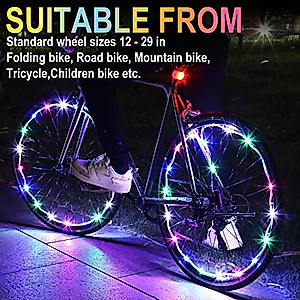 Sumree LED Bike Wheel Lights,2-Tire Pack USB Rechargeable Bike Lights with Batteries Included, Best Bicycle Lights - Stocking Stuffer Birthday Gift for Kids, Girls, Boys, Adults
