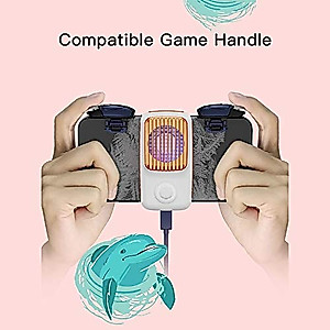 BBSJ Mobile Phone Cooling and Freezing Semiconductor Radiator Fan Handle Mobile Phone Cooler Phones Telecommunications (Color : D)