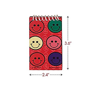 ArtCreativity Mini Smile Face Notepads, Pack of 12, Small Emoticon Note Memo Pads with Colorful Rainbow Covers, Cute Party Favors, Stationery Supplies for School and Office for Kids and Adults
