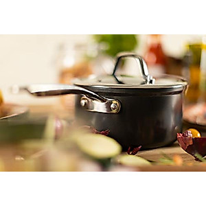 Kuhn Rikon Easy Pro Non-Stick Saucepan with Glass Lid, 7.05 inch/18 cm