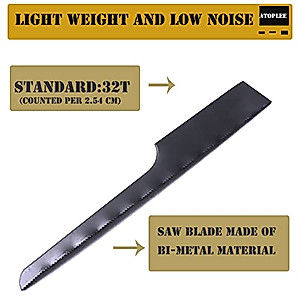Atoplee 5pcs Reciprocating Saw Blades Reciprocating Air Body Saw Hacksaw Blades Tools (32T)