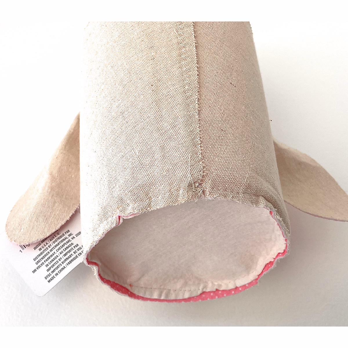 Greenbrier Fabric Bunny Easter Basket (Pink)