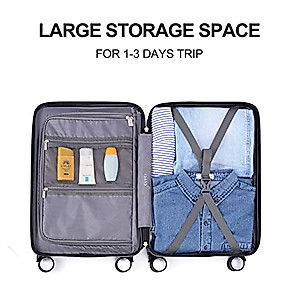 CLUCI Carry On Luggage with Spinner Wheels,Lightweight Hardside Suitcase PC Hardshell Luggage with TSA Lock,20" Carry-On(Black)