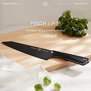 Sharp Kitchen Knives Set of 2-8.5 Inch Chef Knife & 5 Inch Kitchen Utility Knife, Pro Chopping & Cutting Knife with High Carbon 7CR17MOV Stainless Steel & Titanium Nitride Coated