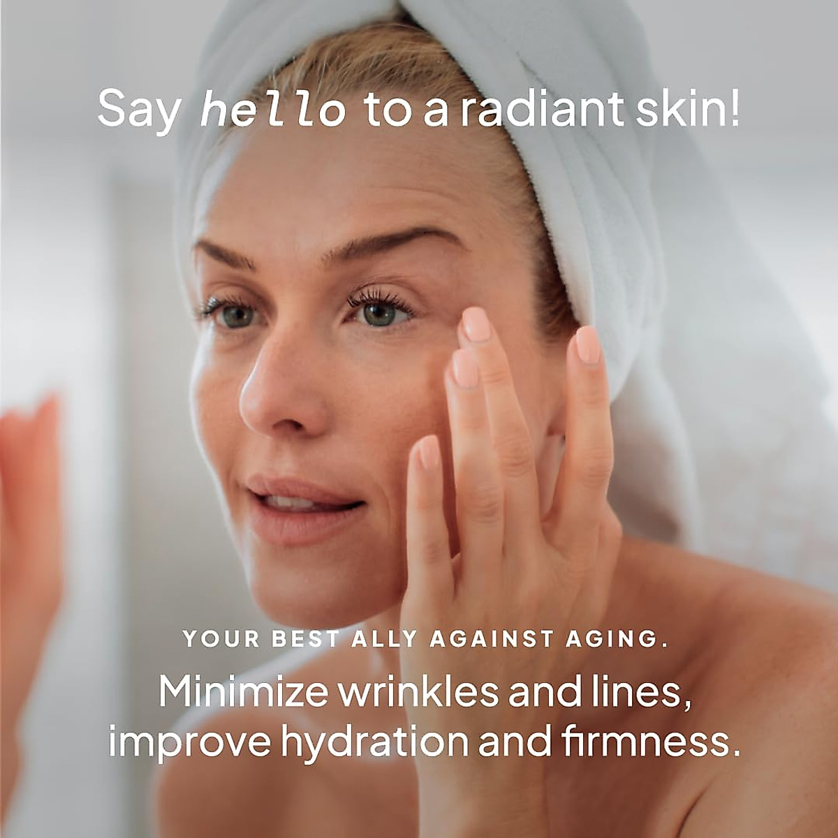 SELF NUTRITION Healthy Aging Supplement for Women with Resveratrol, NAD, Collagen Booster, Biotin and More - Beauty with 12 Ingredients - USA Made, Vegan, 60 Capsules, Nutitionist formulated.