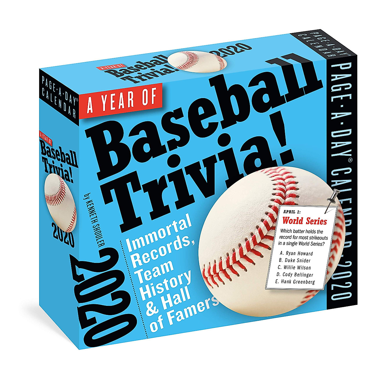 A Year of Baseball Trivia! Page-A-Day Calendar 2020: Immortal Records, Team History & Hall of Famers