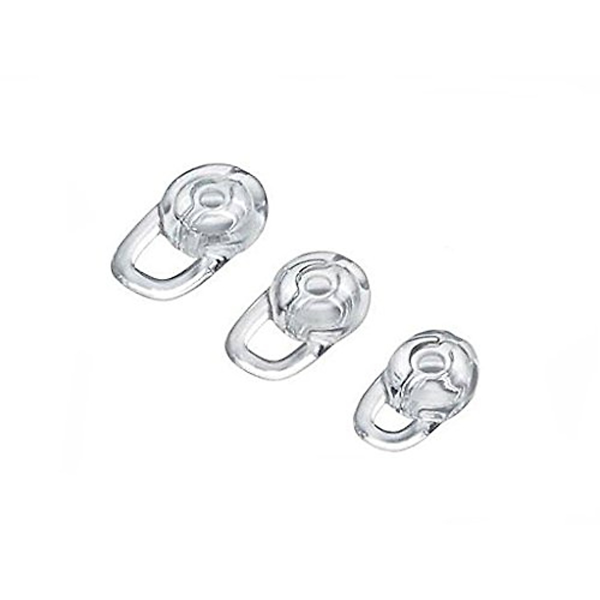 Replacement Set: 1 Earhook and 3 S/M/L Eartips Compatible with Plantronics Explorer 80 110 120 500, Voyager 3200 3240 Edge, M25, M70,M90,M95,M100,M155,Marque 2 M165, Discovery 925 975 975SE Headsets
