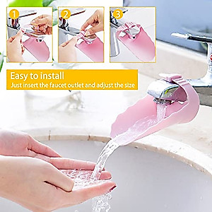 Faucet Extender for Kid, 3 Pack Sink Faucet Extender for Toddler Hand, Wash Helper Bathroom Sink for Babies and Children Fun Hand-Washing Solution