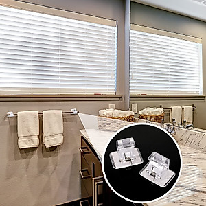 Self-Adhesive Curtain Rod Bracket Drapery Hook Holders no Nail Fixing Rod Holder Curtain Pole Wall Brackets No Screw Towel Rod Hooks for Home Bathroom and Hotel Use (8 Pieces)