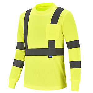 A-SAFETY Construction Shirts for Men M Yellow