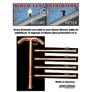 Sewer Skewer 17 in. L Copper Sewer Vent Defroster Extender