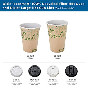 Dixie EcoSmart 16 oz 100% Recycled Fiber Hot Cup by GP PRO (Georgia-Pacific), Fits Large Lids, 2346R (CASE), 1000 Count (50 Cups Per Sleeve, 20 Sleeves Per Case)