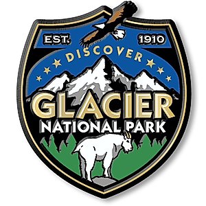 Glacier National Park Magnet by Classic Magnets, 2.9" x 3.3", Collectible Souvenirs Made in The USA