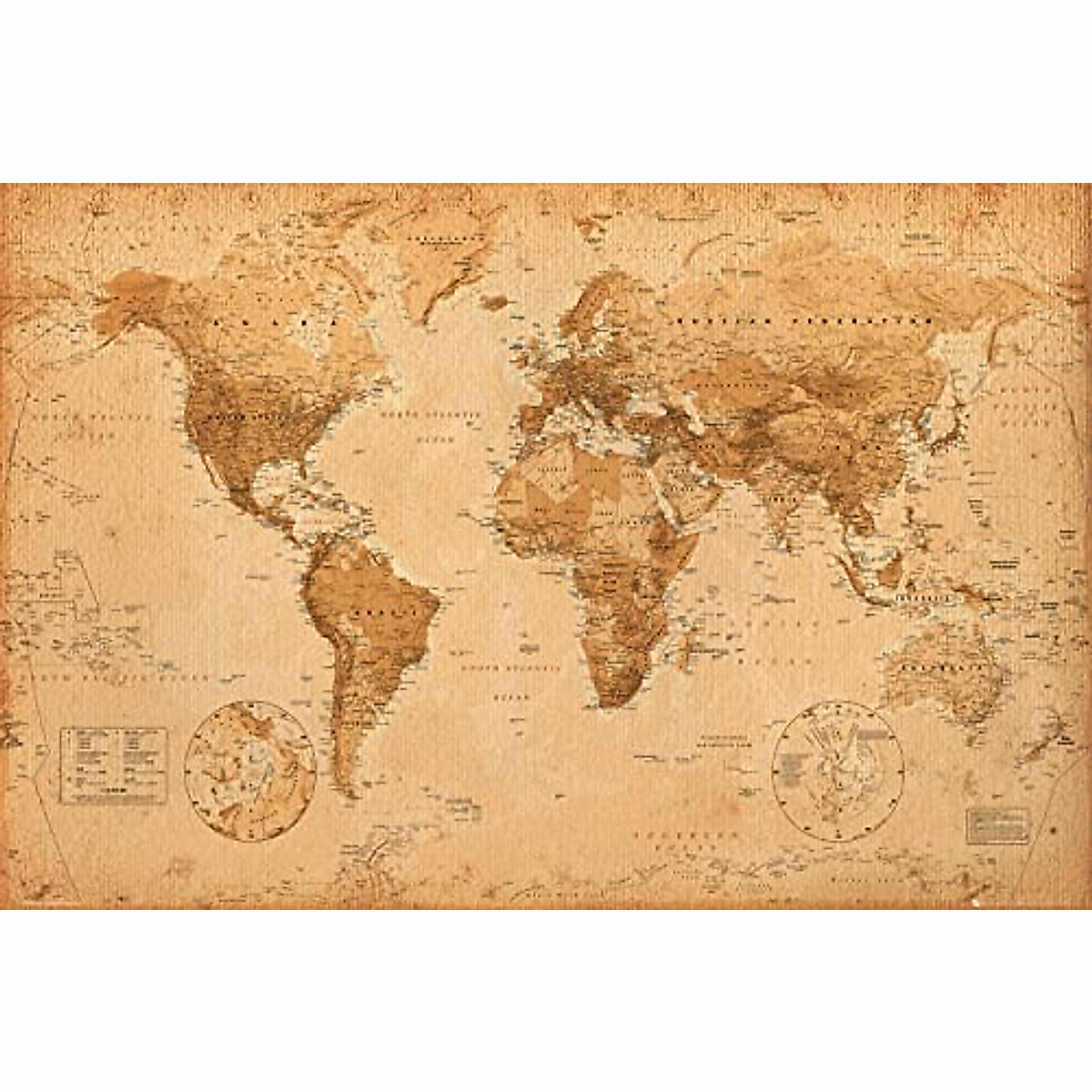 World Map (Antique) Art  24x36 Poster