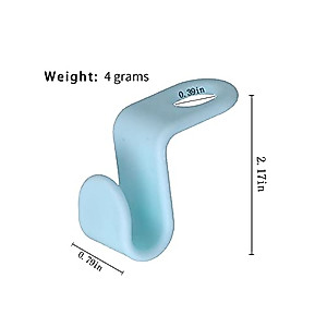 AOOF 60PCS Clothes Hanger Connector Hooks 4-Colors Hanger Extender Clips Plastic Cascading Clothes Hooks for Wardrobe