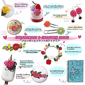 Funshowcase 32 Cavity Roses Flower Fondant Candy Silicone Mold for Sugarcraft Cake Decoration, Cupcake Topper, Polymer Clay, Soap Wax Making, Resin Jewelry Casting Crafting Projects