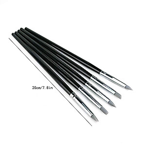 Hamineler 20Pcs Silicone Clay Sculpting Tool Clay Shaping Modeling Wipe Out Tools, Modeling Dotting Tool Pottery Clay Sculpture Carving Tools