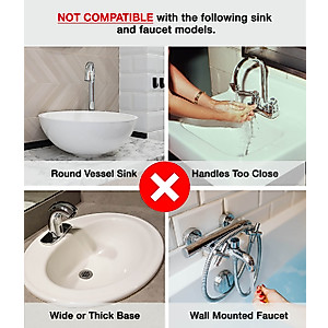 BLISSY LIFE Kitchen Sink Splash Guard - Silicone Mat Behind Faucet, Handle Drip Water Catcher Tray, Counter Backsplash Protector for Bathroom Kitchen RVs Farmhouse - 14 Inches (Black)