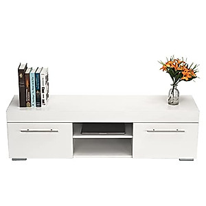 GVVDLW 51Inch High Gloss TV Unit Cabinet Minimalist LED TV Stand Living Room Furniture TV Table Home Furnishings