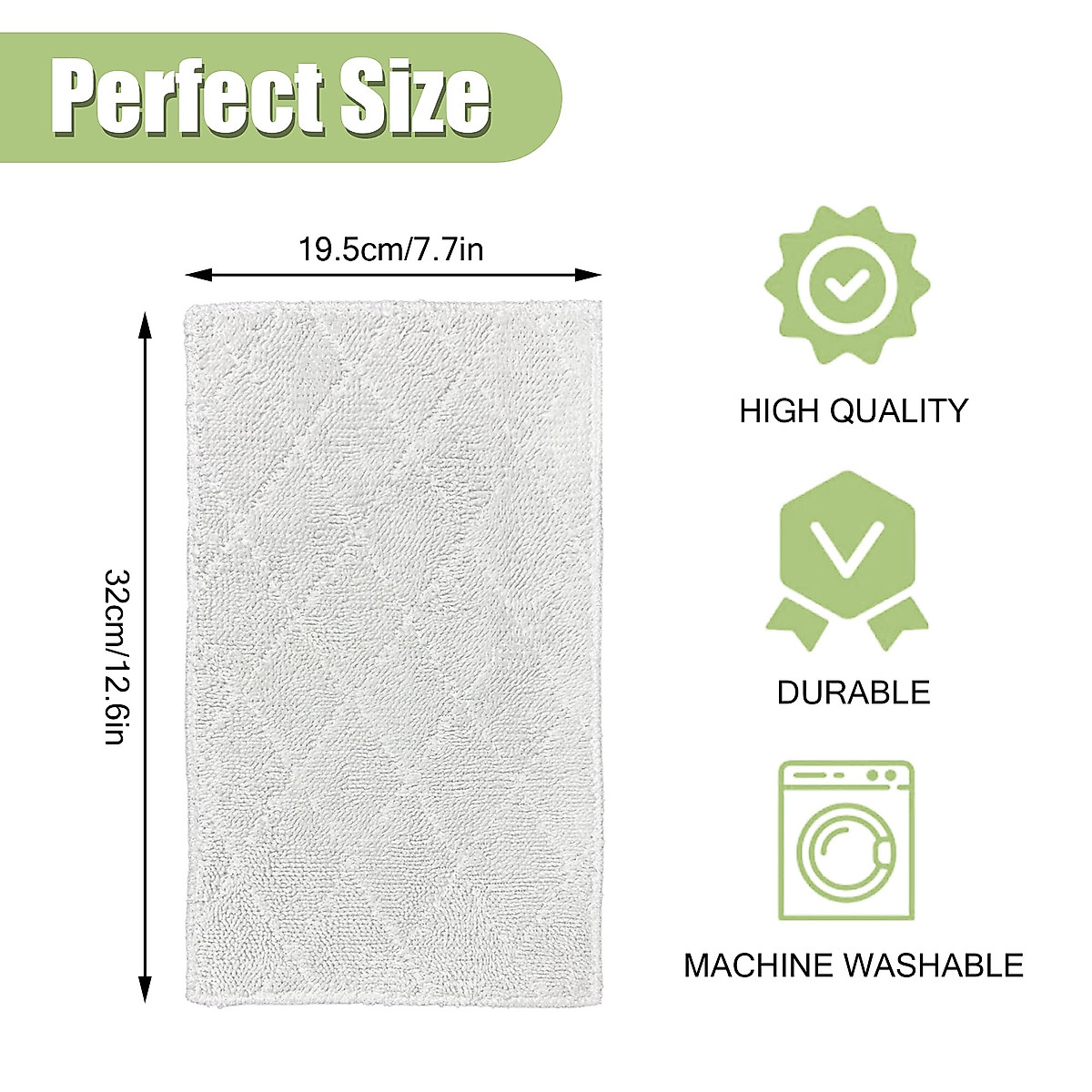 Light 'N' Easy Steam Mop Pads Replacement Reusable for S3601 S3101 S7326 7688ANB 7688ANW Floor Microfiber Cleaning Cloths(8 Pack)