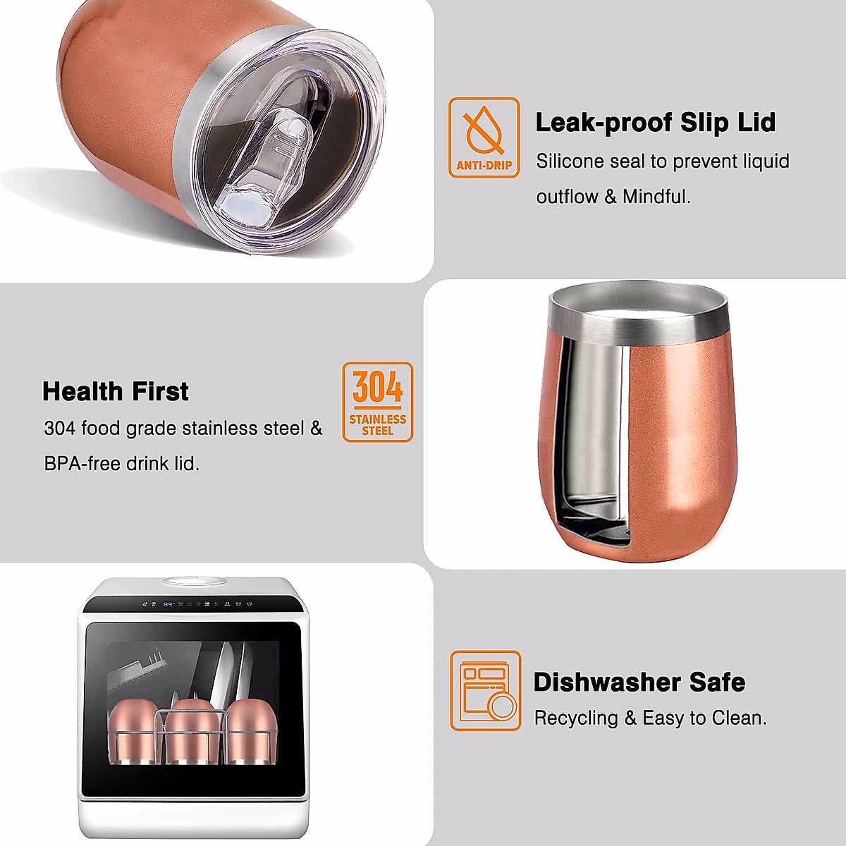 BeBeiZi 12 oz Stainless Steel Wine Tumbler, I'd ShankAB For You Right In The Kidney, Vacuum Insulated Wine Tumbler with Straw and Lid, Gift for Women Wife Birthday Mom, Wife, Sister, Daughter