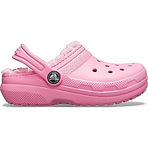 Crocs Kids' Classic Lined Clog | Kids' Slippers, Pink Lemonade/Pink Lemonade, 7 Toddler