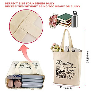 Book Lovers Gifts For Women, Teacher Appreciation Gifts, Christmas Gifts- Includes a Canvas Tote Bag, Personal Mug, Bookmark, Reading Notebook, Funny Socks and a Lovely Greeting Card (6 pieces) … …