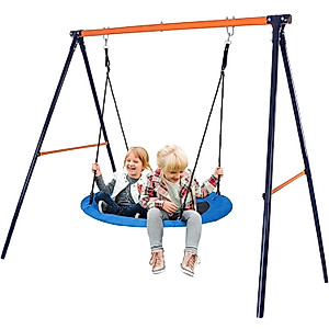 ZENY Swing Stand Frame, Heavy Duty A Frame Swing Set for Kids Adults, Weight Capacity 440lbs, Hammock Chair Stand