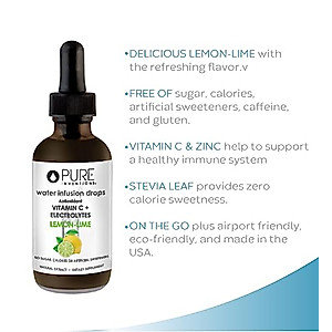 Pure Inventions - Mini Electrolyte Support Bundle Trio - Lemon Lime, Watermelon, Coconut Water - 12 Servings Each - Wellness Drops for Immunity, Wellness, & Hydration - includes Travel Bag