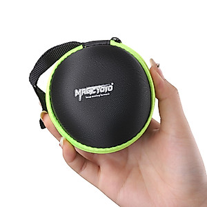 MAGICYOYO K2 Responsive Yoyo - Great for Kids and Beginners with Smooth Spins and Fingerspin Design - with Storage Glove, Bag, and 12 Yo-Yo Strings - Crystal Green