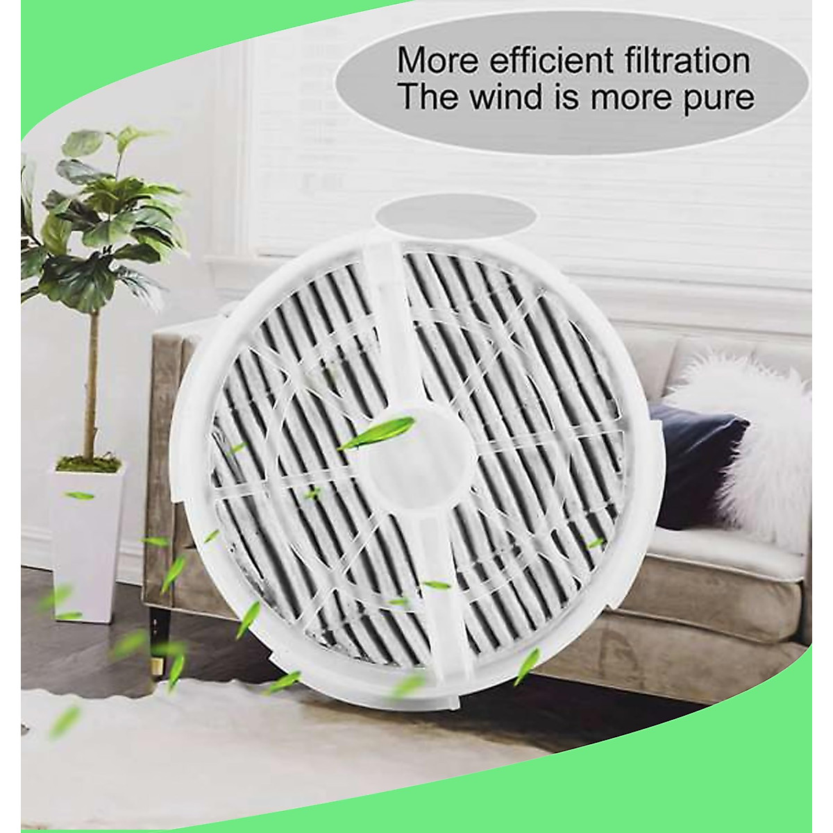 GL2103 HEPA Filter Replacement Compatible with RIGOGLIOSO, JINPUS, LTLKY, Frida Baby, Meleden,SY900S and More Air Purifiers, 4 Inch 3-in-1 Activated Carbon and True HEPA Filters (2-Pack)