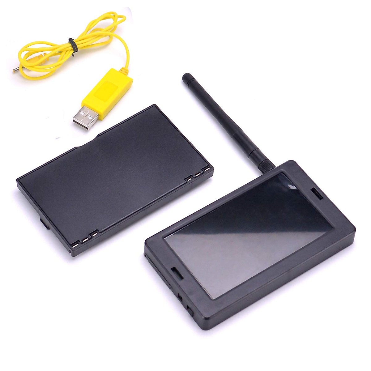 Readytosky 4.3" FPV Monitor 48CH 480 x 272 LCD Reciever Monitor Auto Search with OSD Built-in Battery+Sunshade Hood for FPV Drone Quadcopter