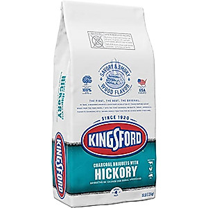 Kingsford Original Charcoal Briquettes with Hickory, BBQ Charcoal for Grilling - 16 Pounds