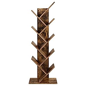 VASAGLE , 8-Tier Floor Standing Tree Bookshelf, with Shelves for Living Room, Home Office, Rustic Brown ULBC11BX