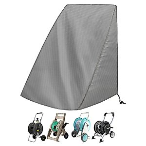 Aaaspark Veranda Patio Free Standing Portable Garden Hose Reel Cover,Protect Your Hose Reel and Prolong Its Life(25.9" x24.8" x 34.6")