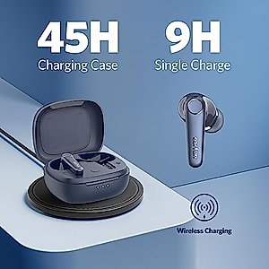 EarFun Air Pro 3 Noise Cancelling Wireless Earbuds, Qualcomm® aptX™ Adaptive Sound, 6 Mics CVC 8.0 ENC, Bluetooth 5.3 Earbuds, Multipoint Connection, 45H Playtime, App Customize EQ, Blue