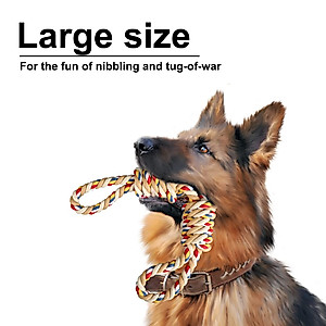 YARCHONN Rope Toys for Large Strong Dogs, Durable Sturdy 2-Knots Rope, Tough Dog Chew Toy Interactive Rope Toy for Large Medium Breeds Aggressive Chewers