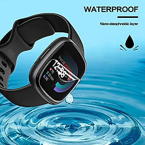 [ 6 Pack ] Compatible for Fitbit Versa 4 / Versa 3 Screen Protector, Fitbit Sense 2 / Sense Screen Protector, YMHML [Upgrade Flexible Film] Soft HD Clear Anti-Scratch Protector for Fitbit Accessories
