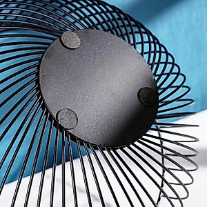 7UYUU Fruit Basket for Kitchen | Wire Fruit Basket Holder for Lemon, Potato, Onion | Black Counter Decorative Fruit Bowl - 10.2 In (Round B)